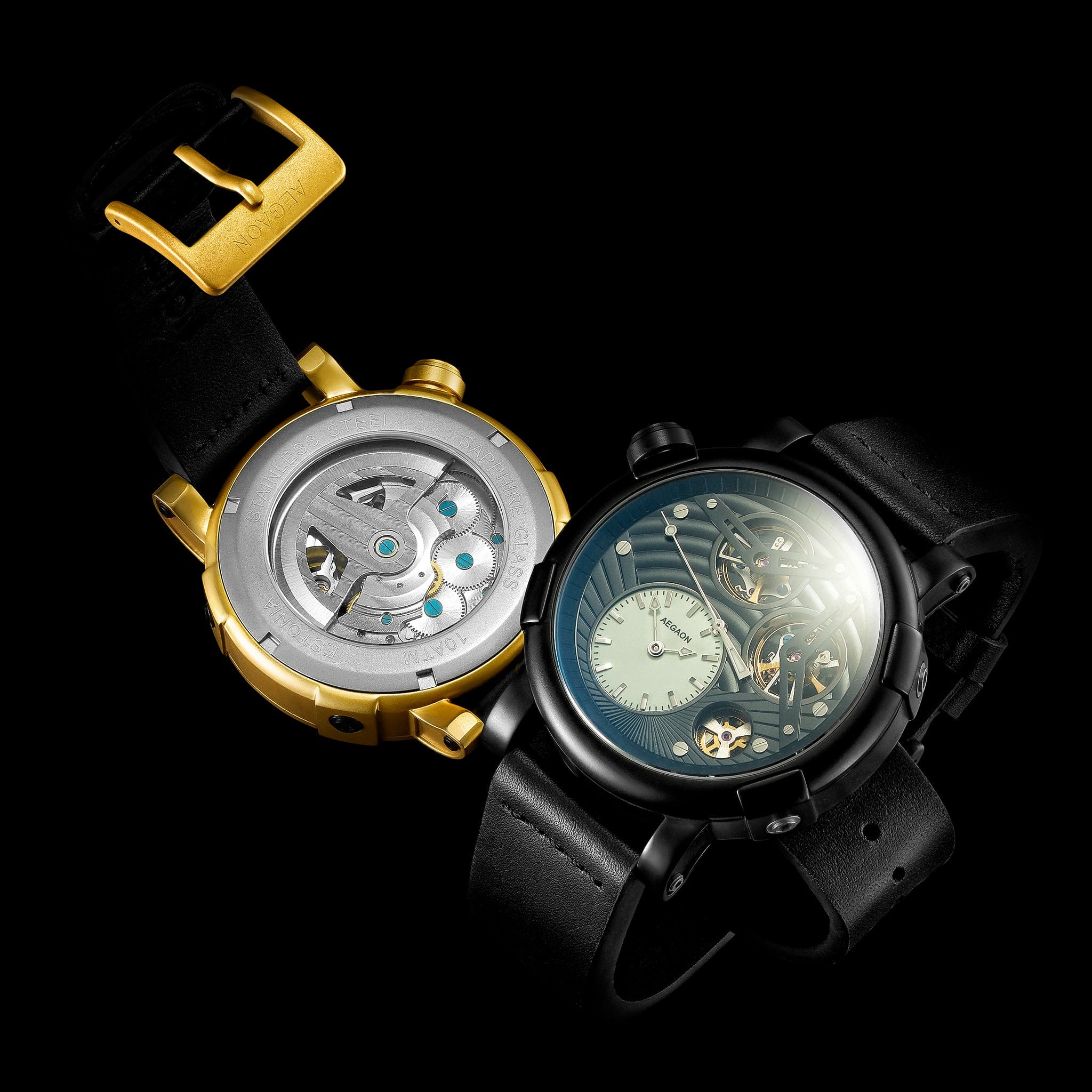 "TENET 48" Automatic (Black Limited Edition) – Aegaon Watches